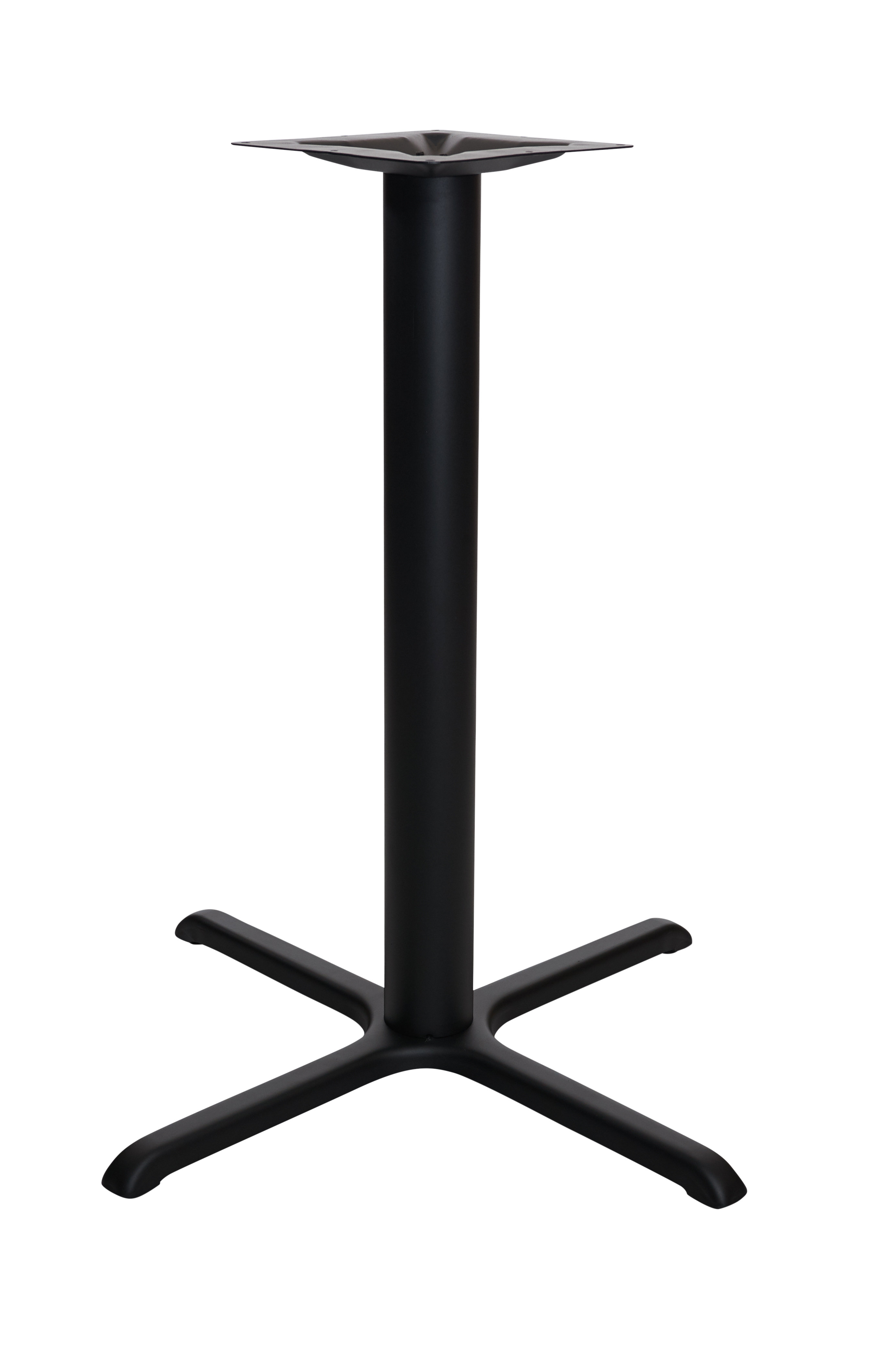 BFM Seating STB Black 36x36" Cross Indoor Bar Height Table Base 4 ...