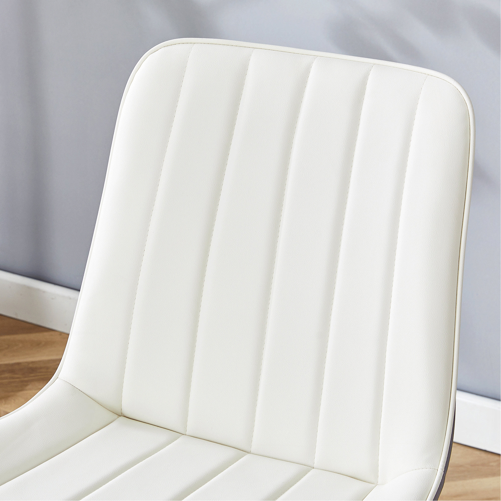 George Oliver Extended Seat Cushion PU Dining Chair Set - Four Pieces ...