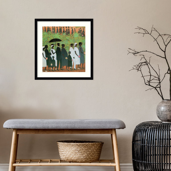 House of Hampton® Funeral Procession Framed On Wood by Ellis Wilson ...