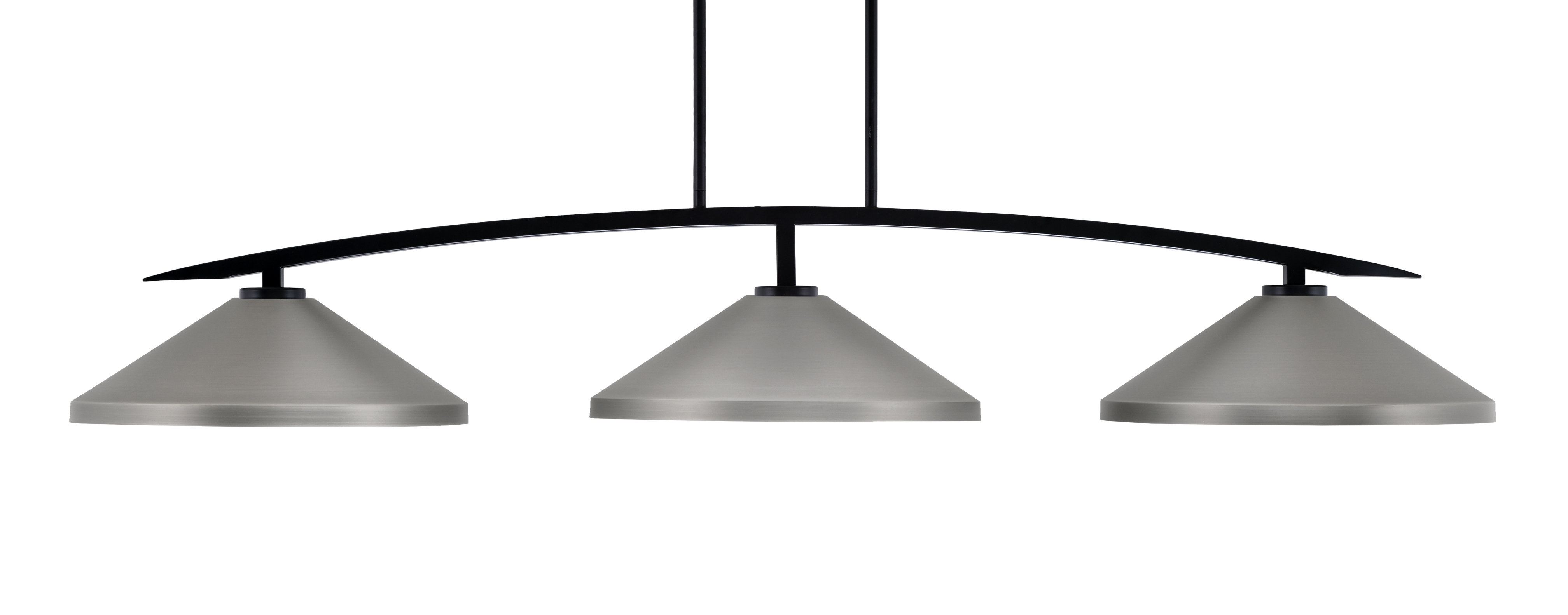 Toltec Lighting Kurve 3 Light Bar With 14" Cone Metal Shades | Wayfair