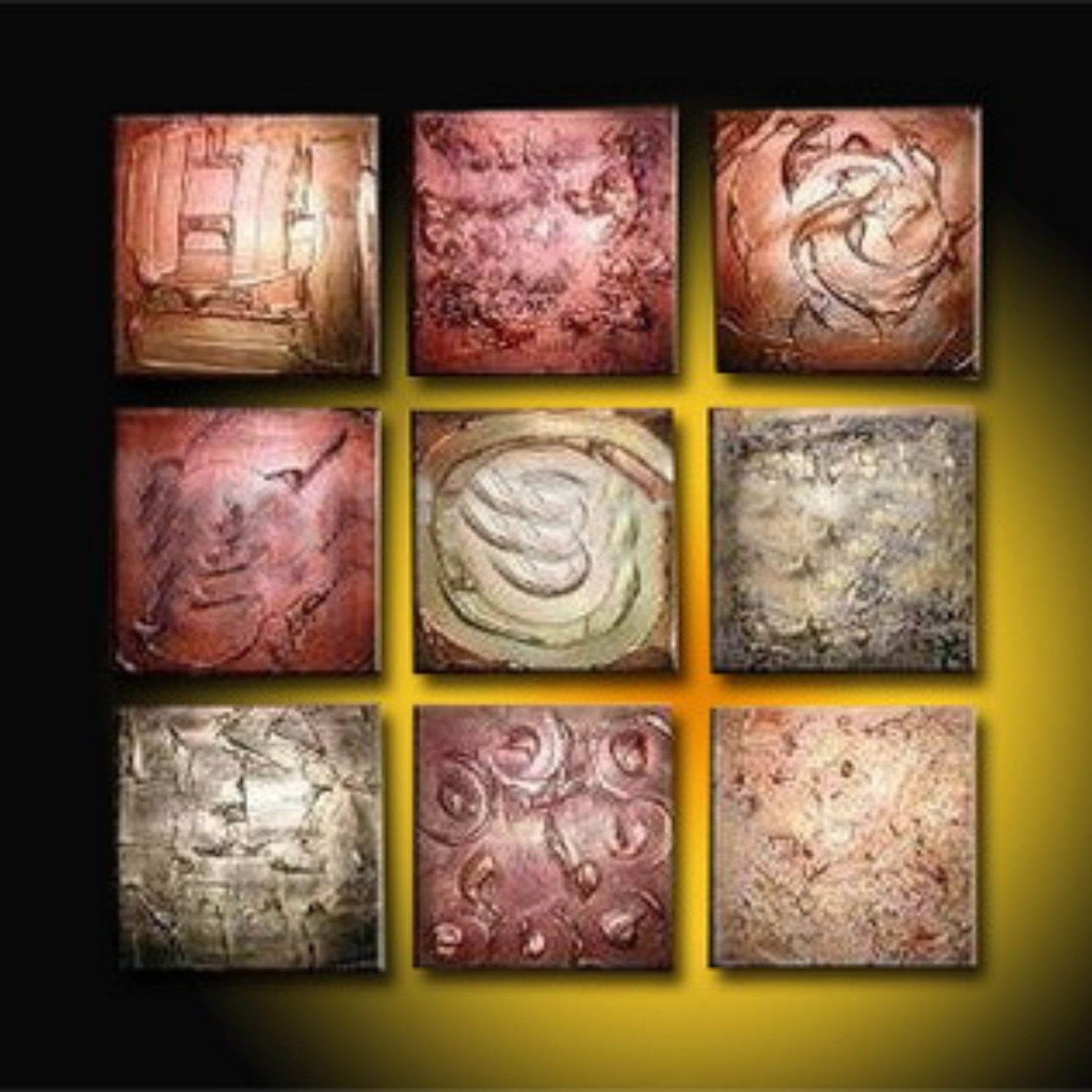 Brayden Studio® Nine Panels Modern Abstract Art Oil Painting For Home ...