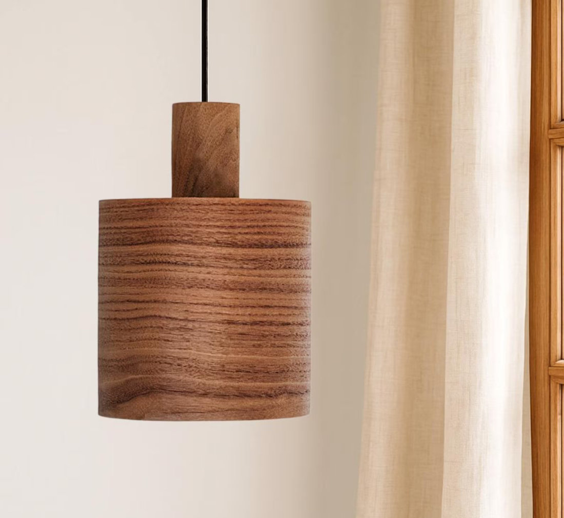 Corrigan Studio® Rustic Walnut Light Fixture For Dining Room | Wayfair