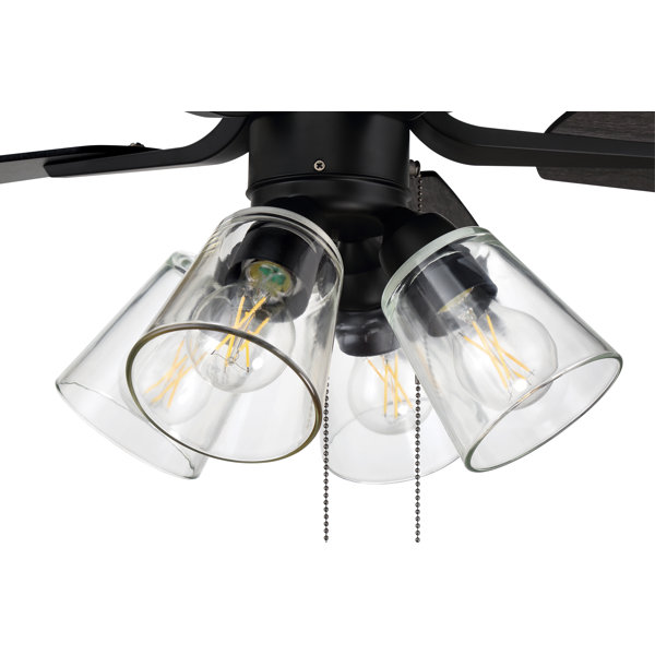 Craftmade Pro Plus 104 Clear 4 Light Kit 52'' Ceiling Fan with Light ...