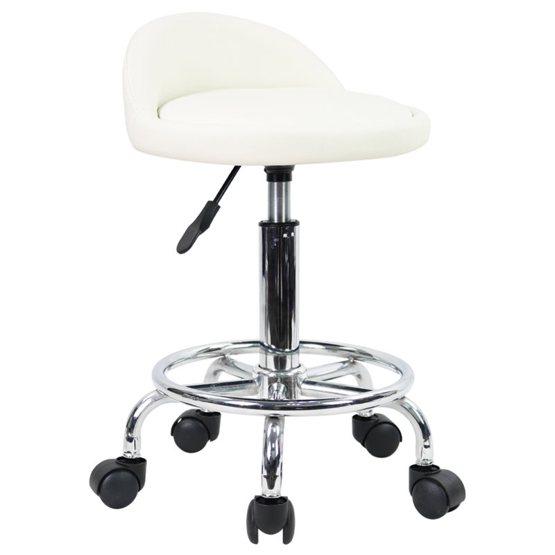 Inbox Zero Backed Adjustable Height Ergonomic Lab Stool with Footring ...