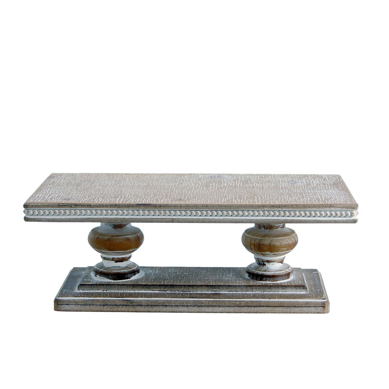 Ophelia & Co. VIP Wood 15.75 in. Brown Pedestal on Double Base Pattern ...