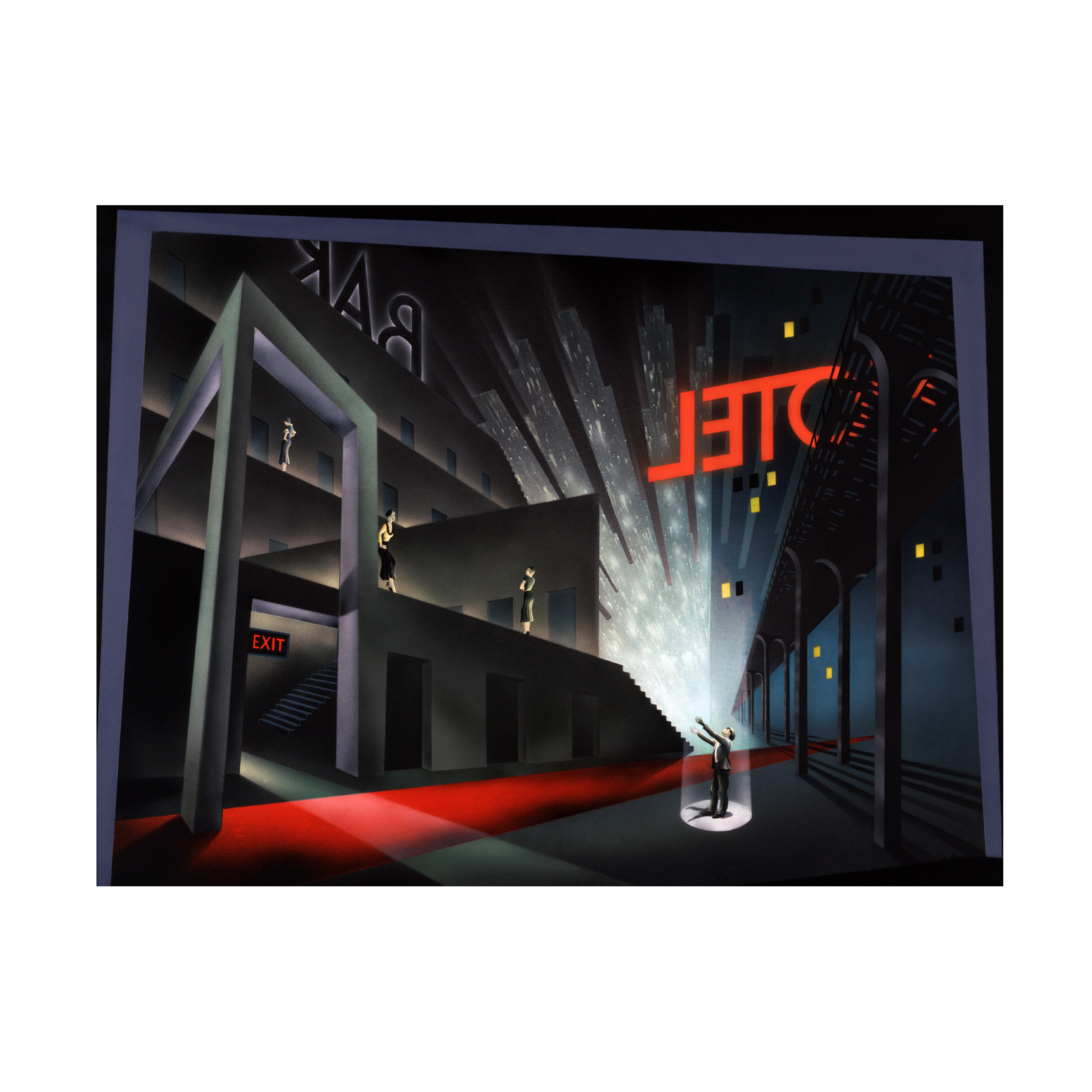 Ebern Designs Deco Motel by Robert Hoppe Canvas Art | Wayfair