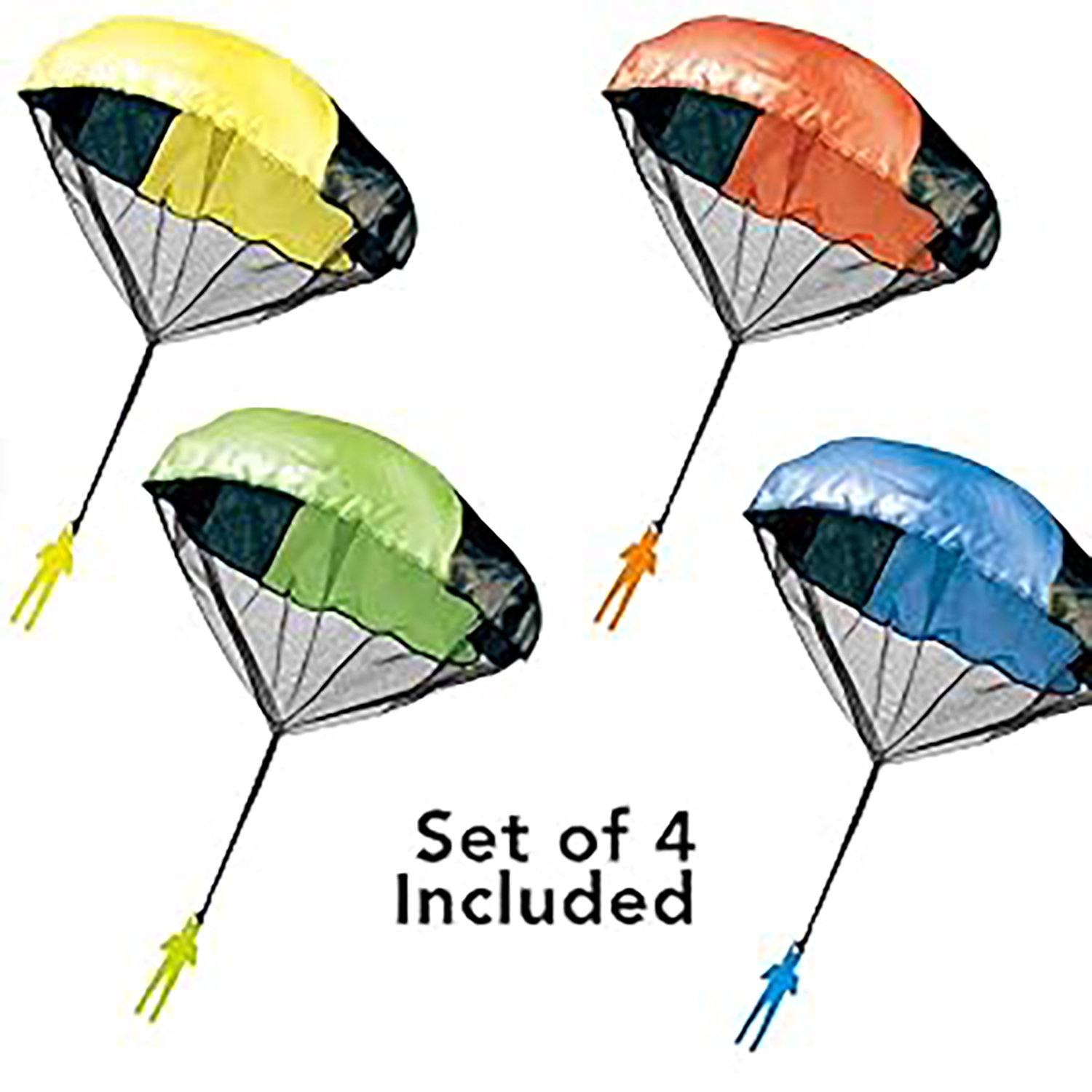 Thin Air Brands Flight Line: Paratrooper - 4pk Multicolor Flying Figure ...