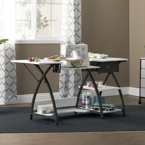 Sew Ready 47.25'' x 23.5'' Sewing Table with Sewing Machine Platform ...