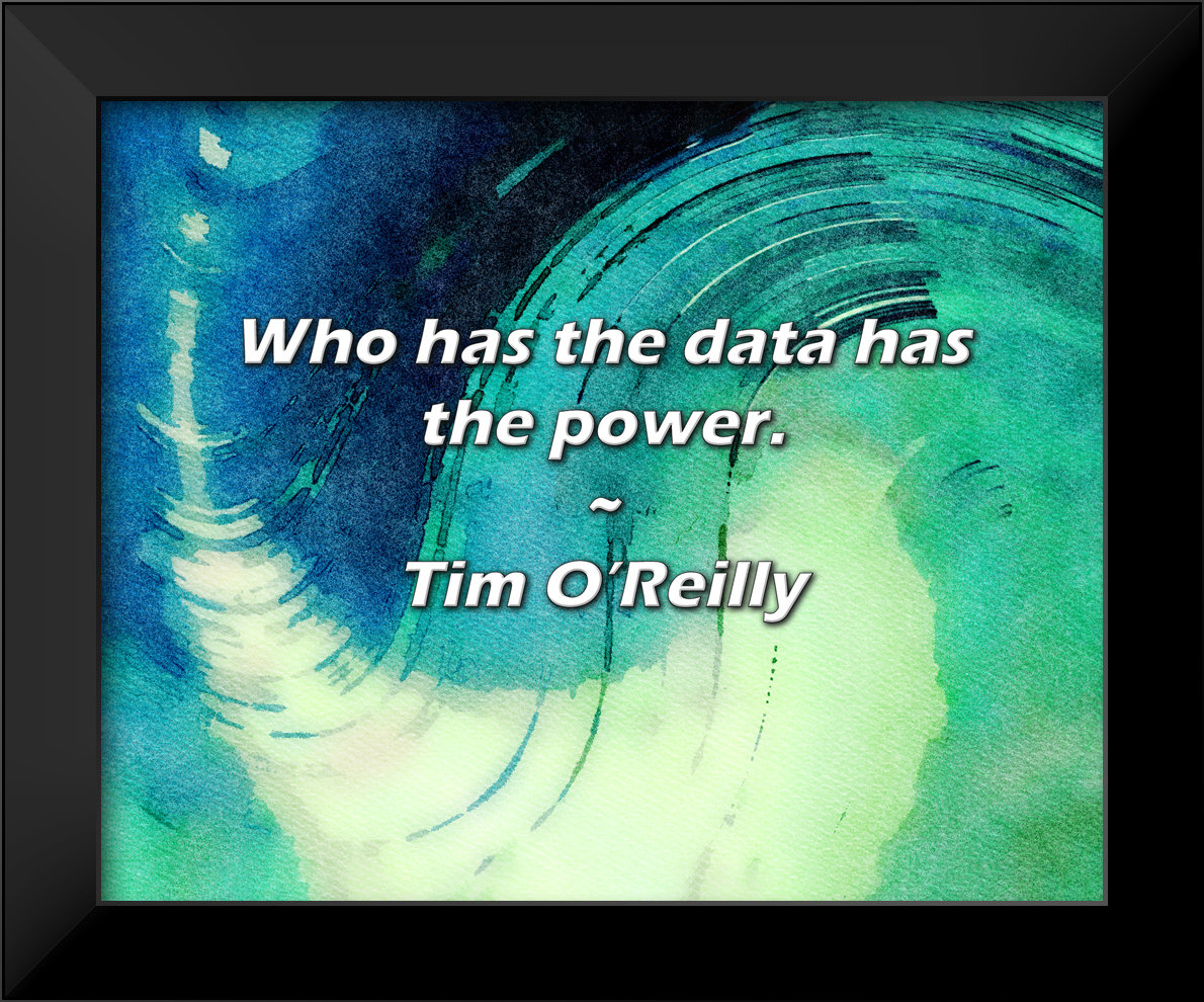 Trinx Tim O'Reilly Quote: Who has the data has the power. | Wayfair