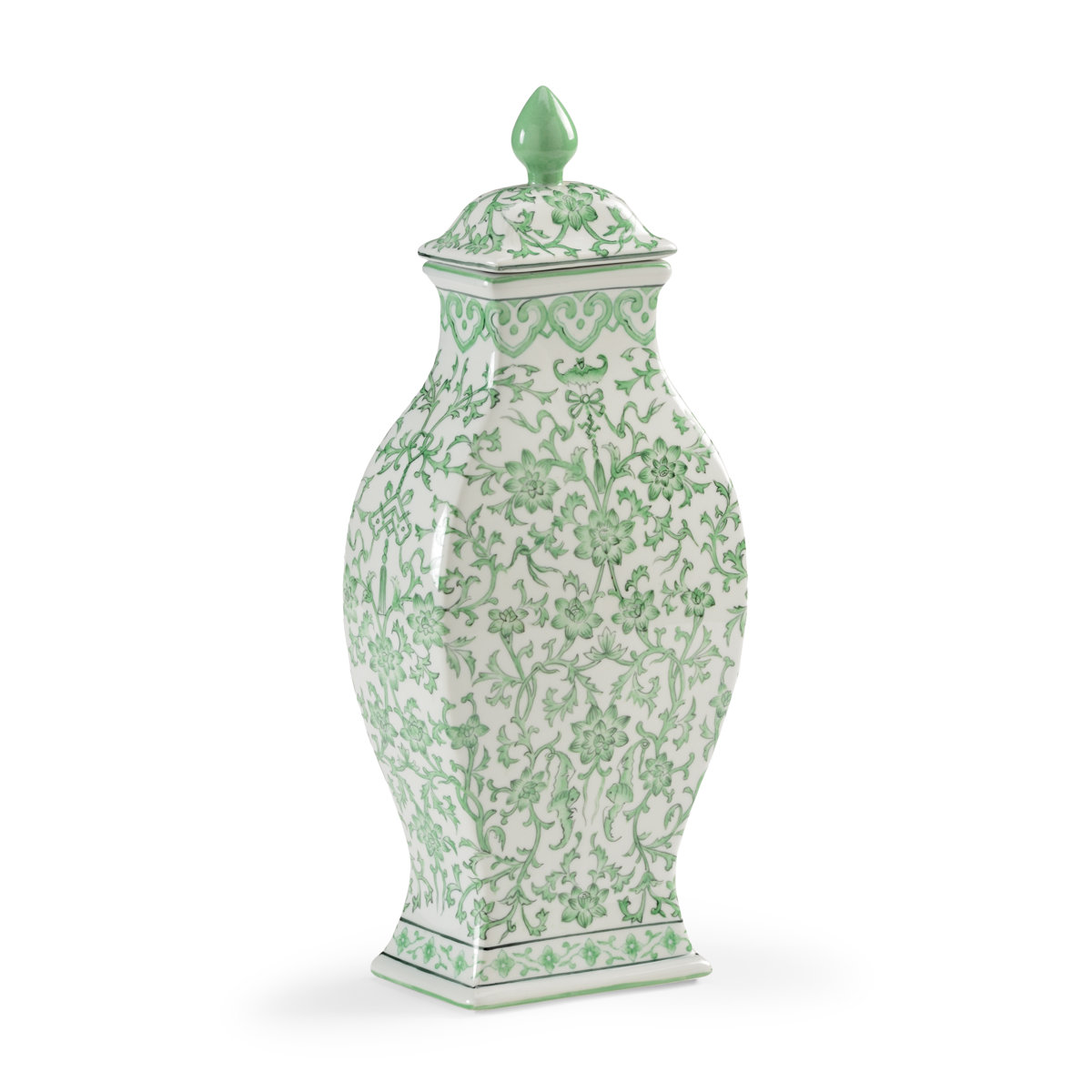 Chelsea House White/Green 14.75" Porcelain Jar | Perigold