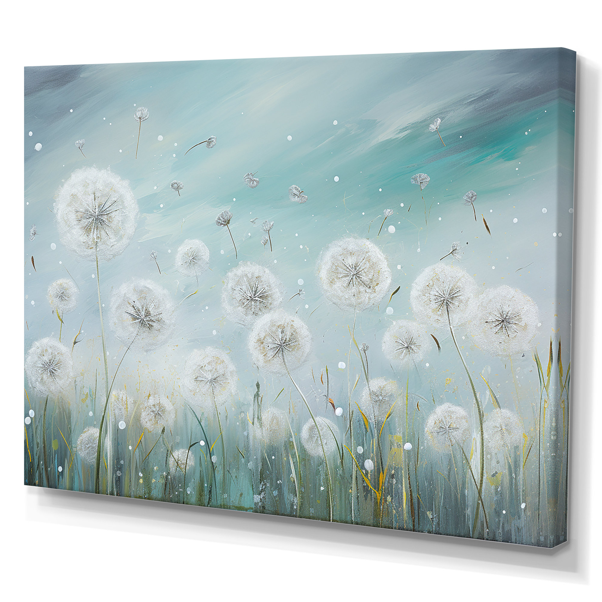 Lark Manor Dandelion Field Breeze III - Flower Field Canvas Wall Art ...