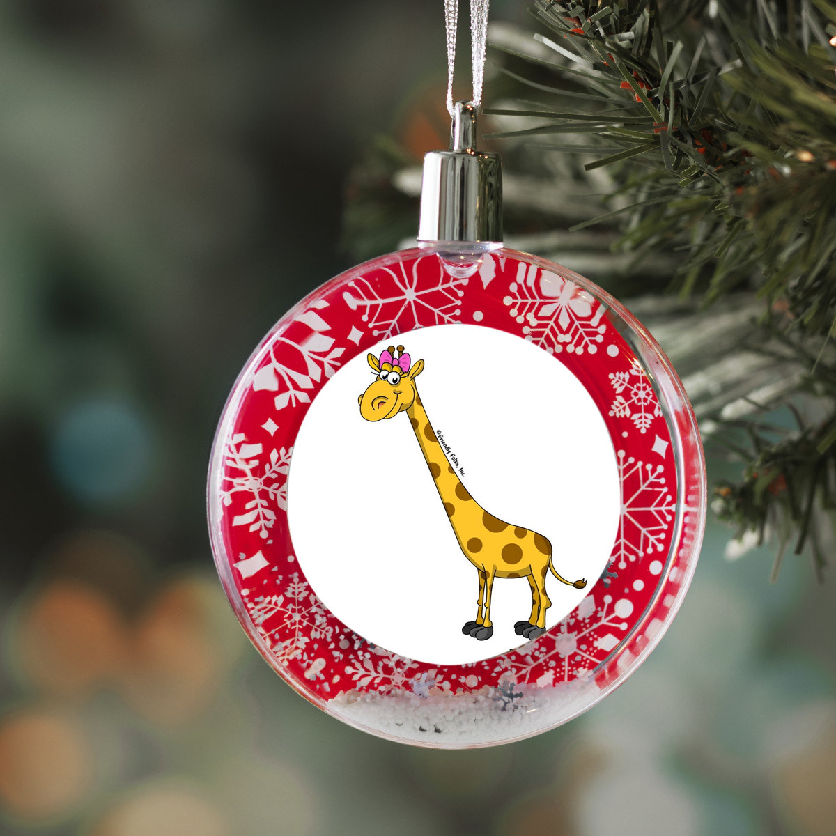 Printed Perfection Personalized Giraffe - Female Christmas Snow Globe ...