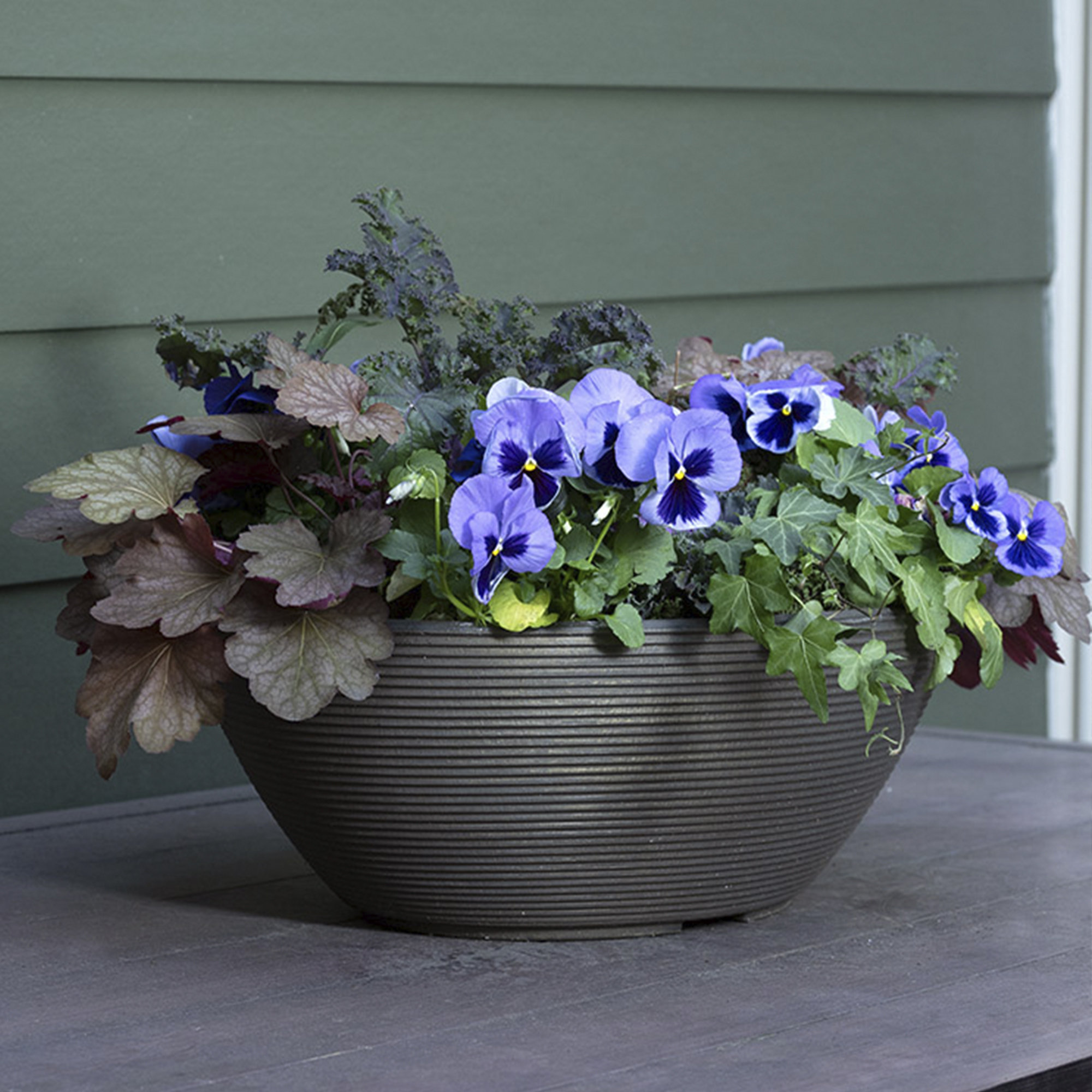 Crescent Garden Delano Indoor/Outdoor Oval-shaped Planter Bowl ...