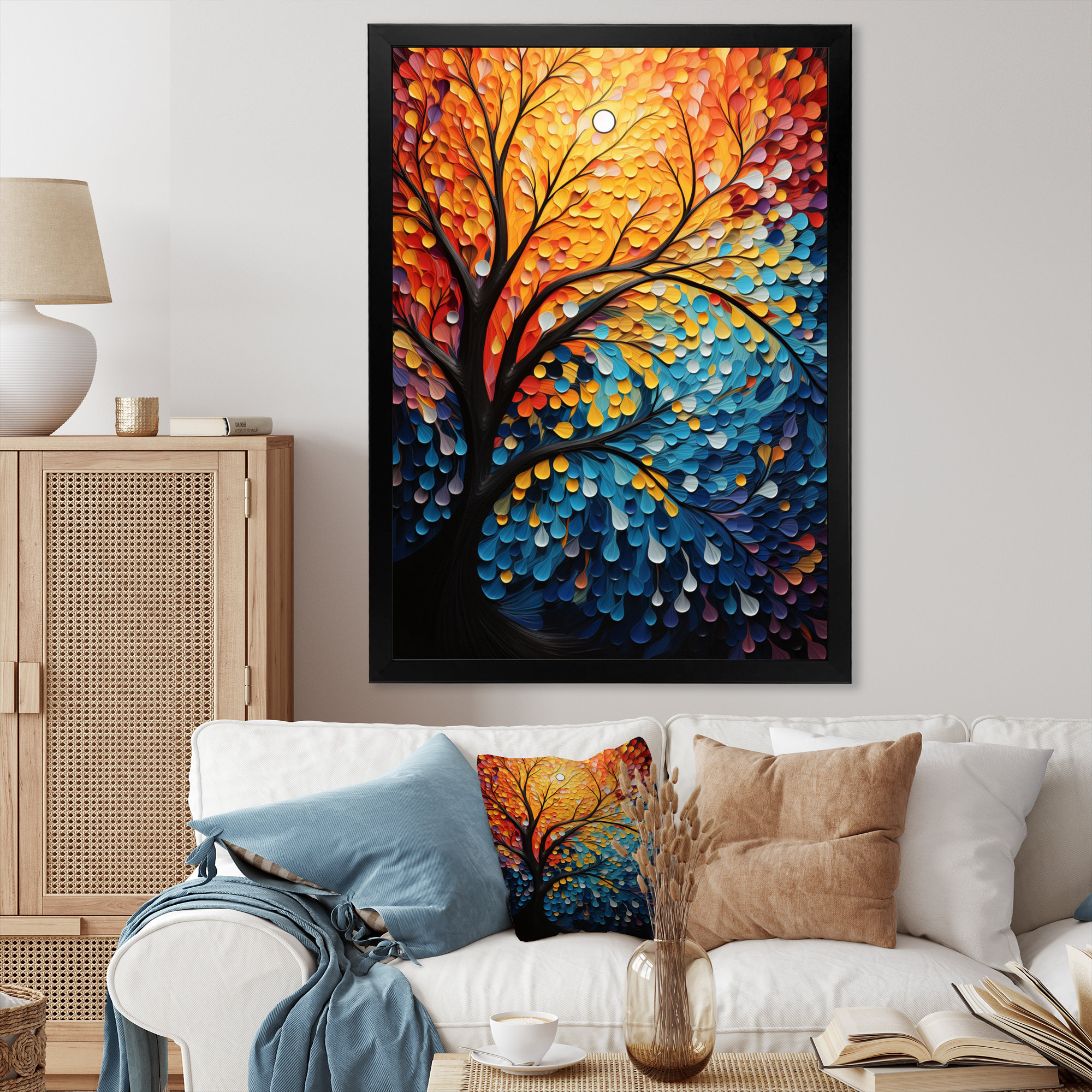 Latitude Run® Art Sublime Tree Symmetry V - Abstract Canvas Art Print ...