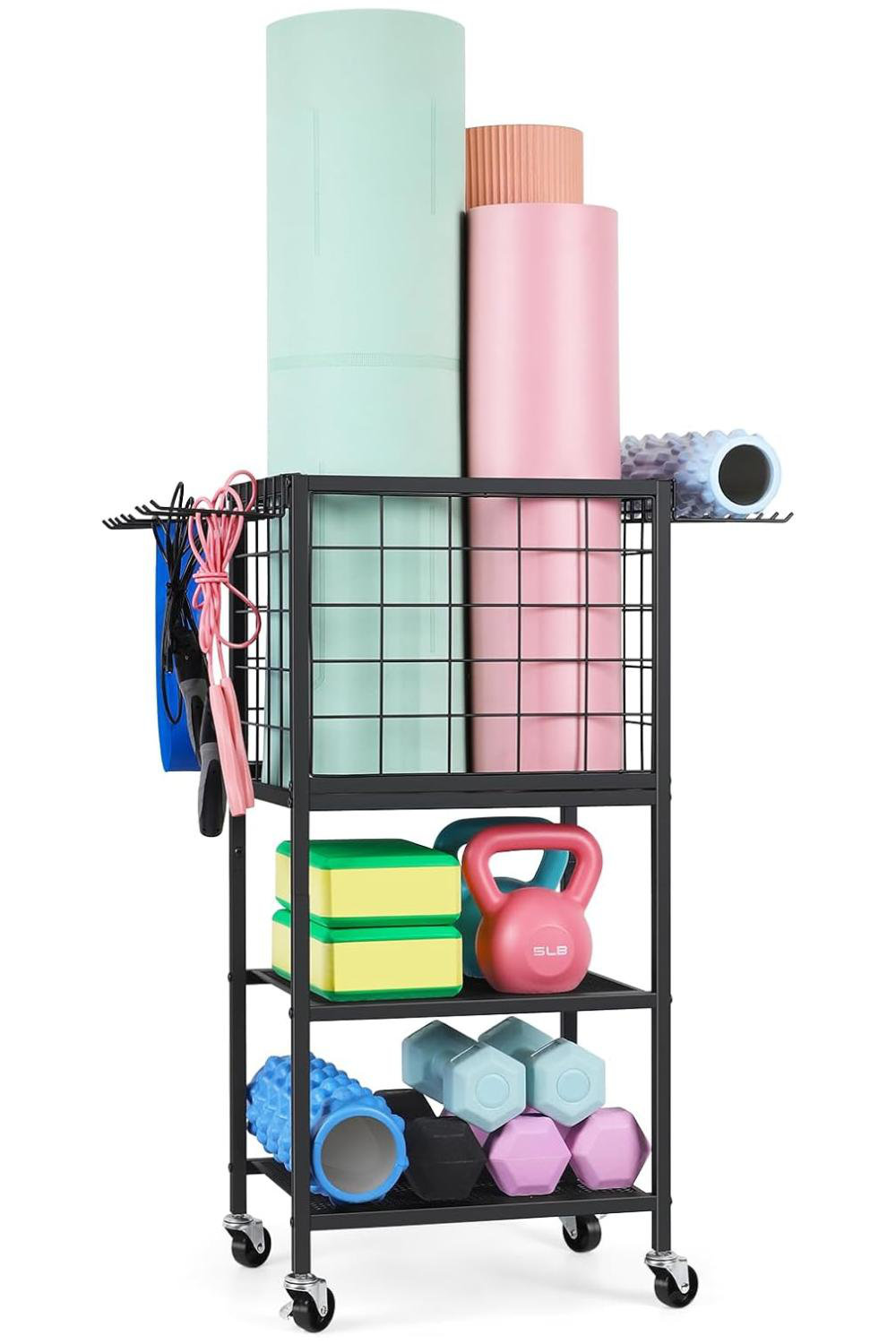 Rebrilliant Weight Rack For Home Gym Dumbbells Yoga Mat Storage Rack ...