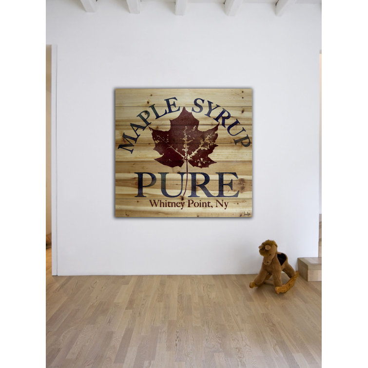 Marmont Hill 'Pure Maple Syrup' Painting Print on Natural Pine Wood ...