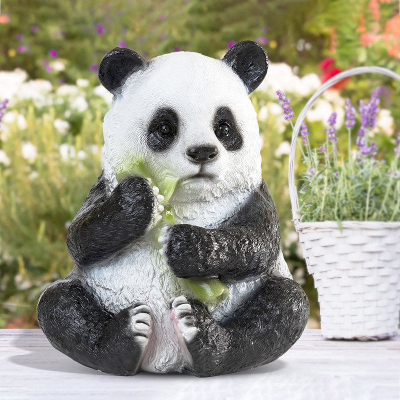 Bay Isle Home™ Large Panda Statue, 16" Lawn Ornaments, Indoor Outdoor ...
