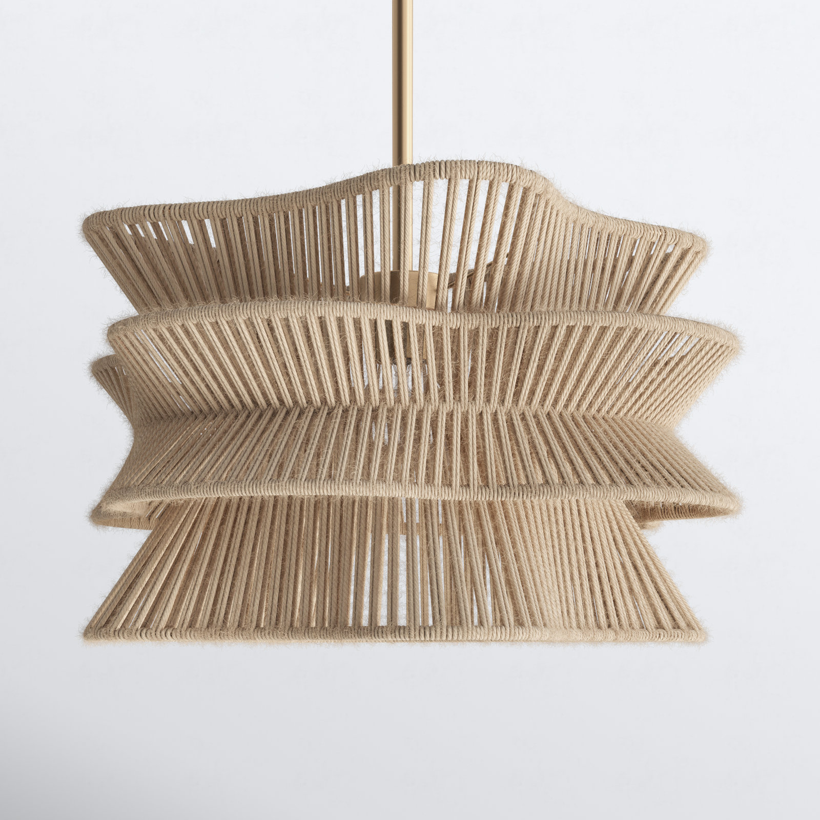 Joss & Main Towne 1 - Light Dimmable Woven Rope Pendant & Reviews | Wayfair