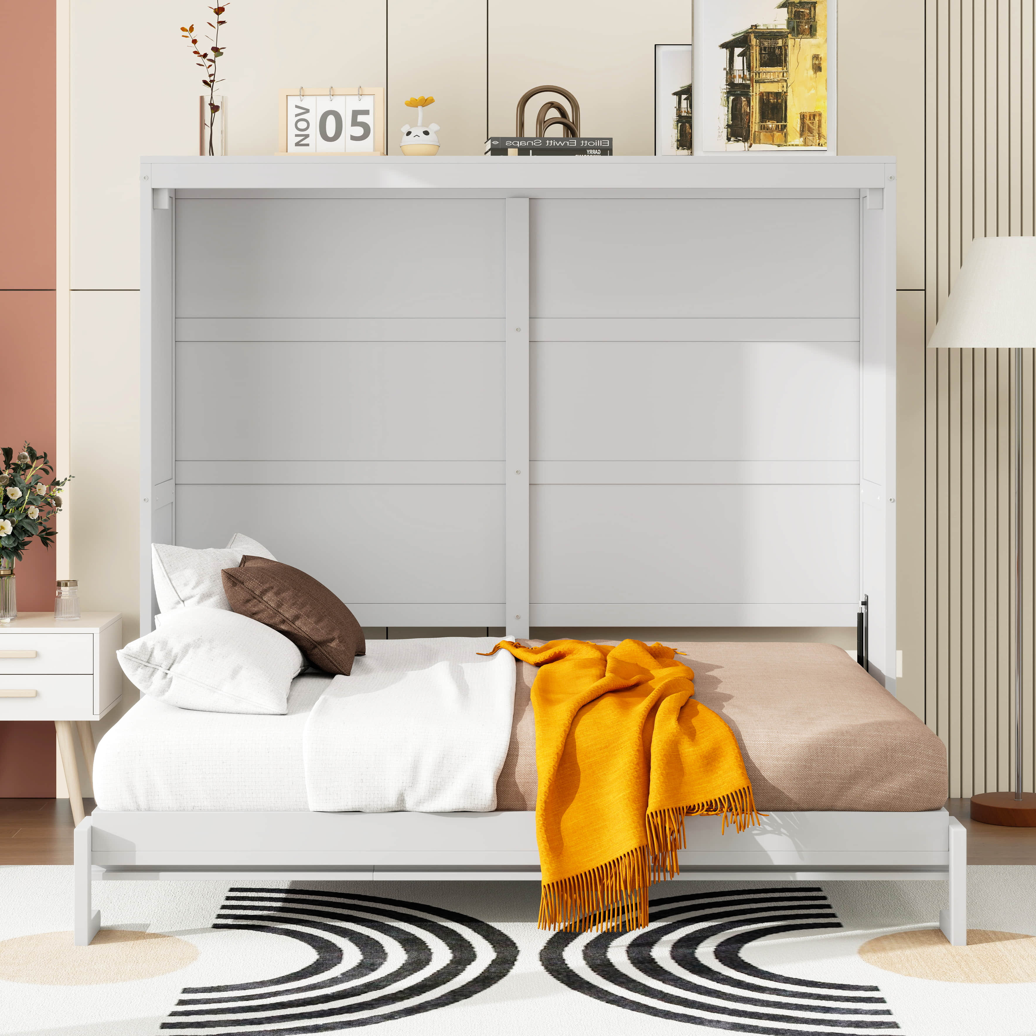 Ling IN Murphy Wall Bed With USB-Port,Murphy Cabinet Bed,Ultra-Thin ...