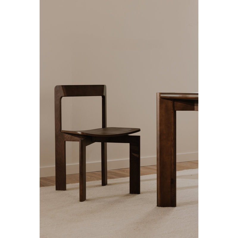 AllModern Leola Solid Wood Low Back Side Chair in Brown & Reviews ...
