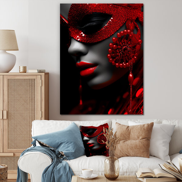 Ebern Designs " Vintage Glam Stylish Scarlet Fashion I " - Wayfair Canada