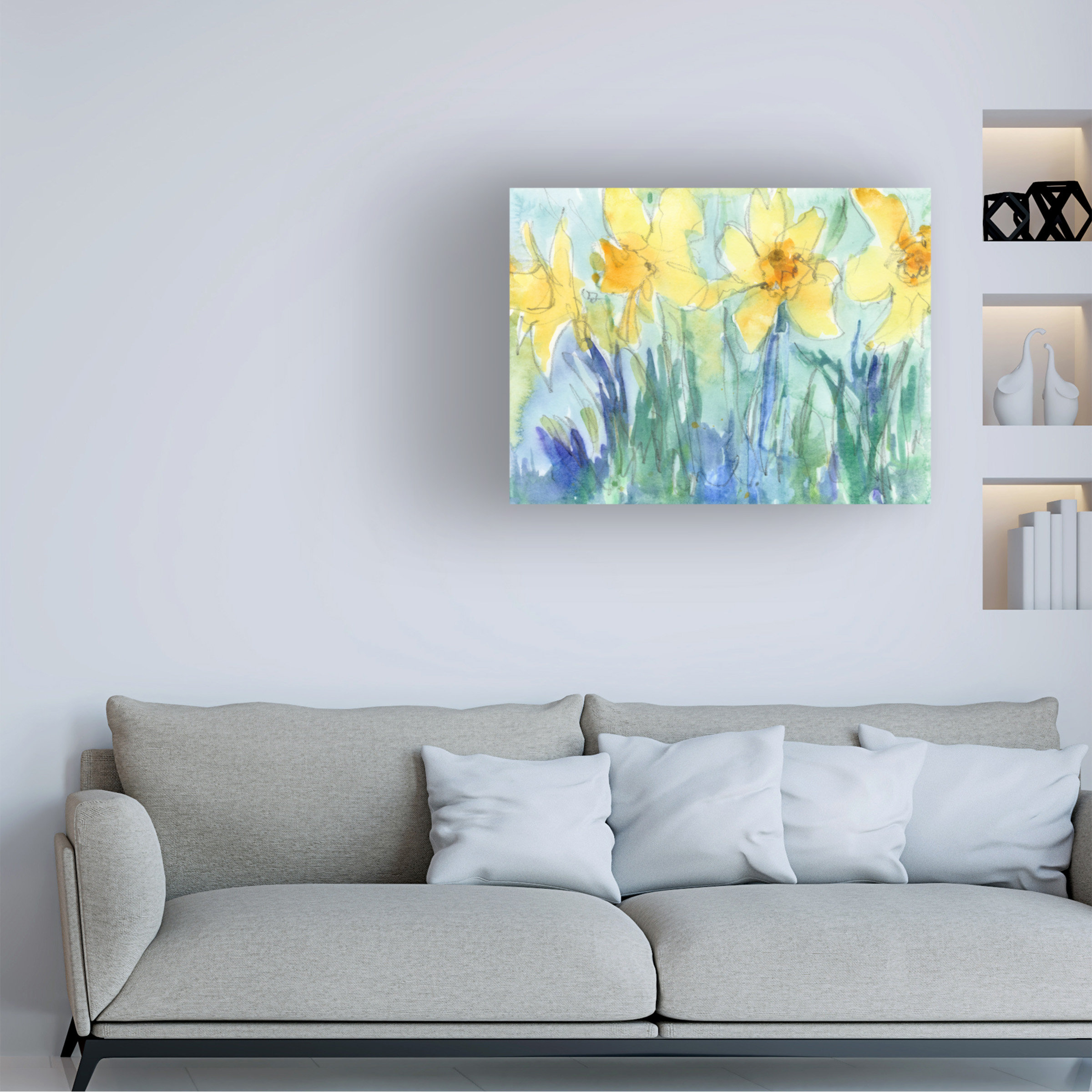 Red Barrel Studio® Samuel Dixon ''Daffodil Blooms II'' Canvas Art | Wayfair