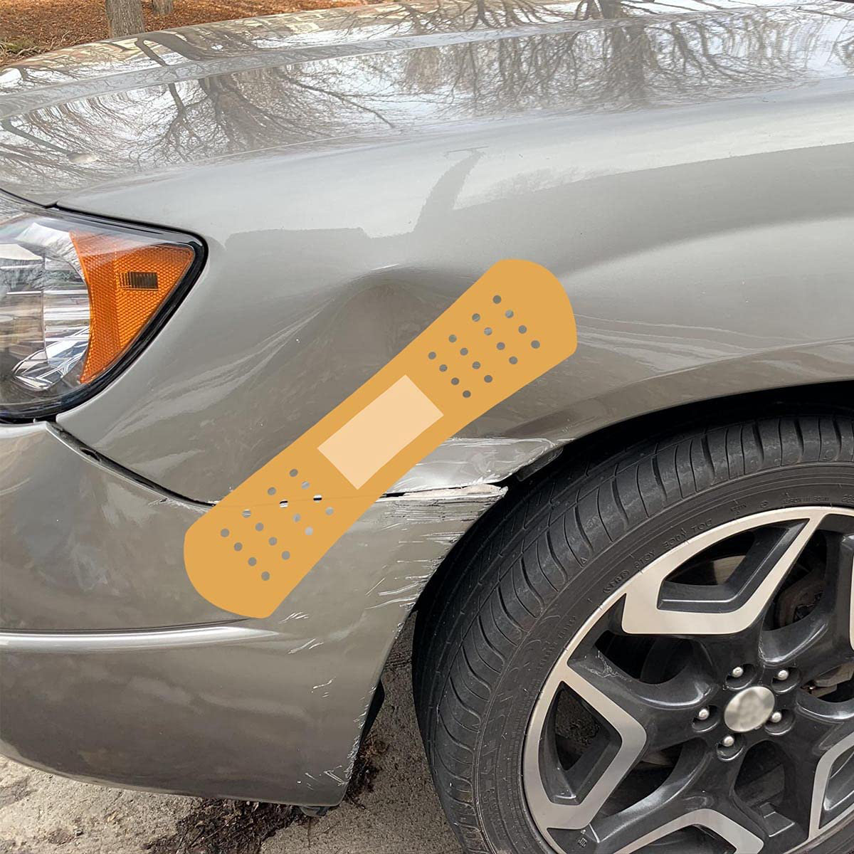 Trinx Bandage Car Dent Funny Decals Ouch Vinyl Sticker For Vehicle ...