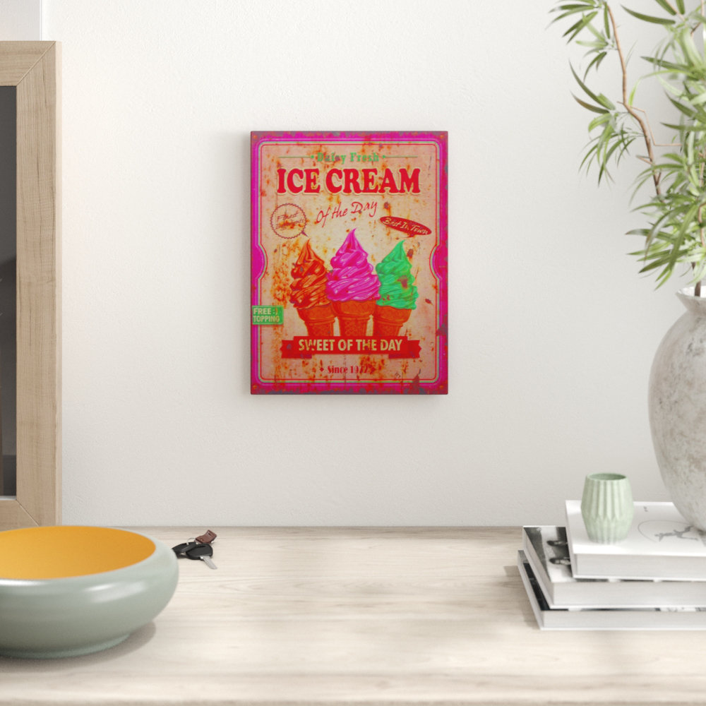 George Oliver Ice Cream Vintage Advertisement on Wood | Wayfair.co.uk