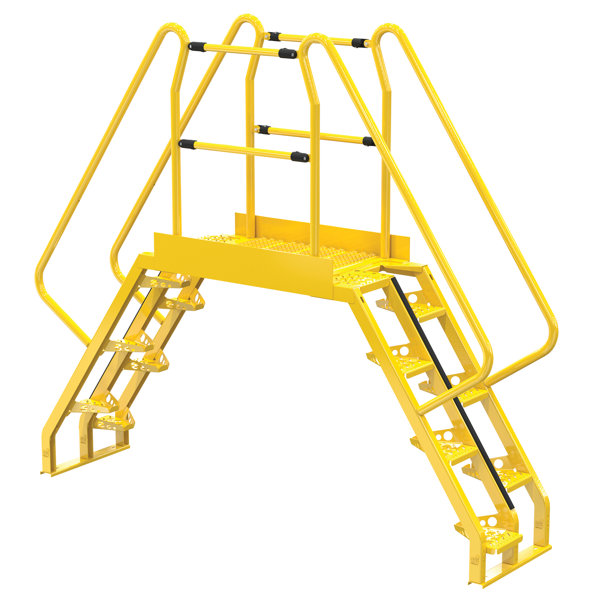 Vestil 7.56' Steel Cross Over Ladder | Wayfair