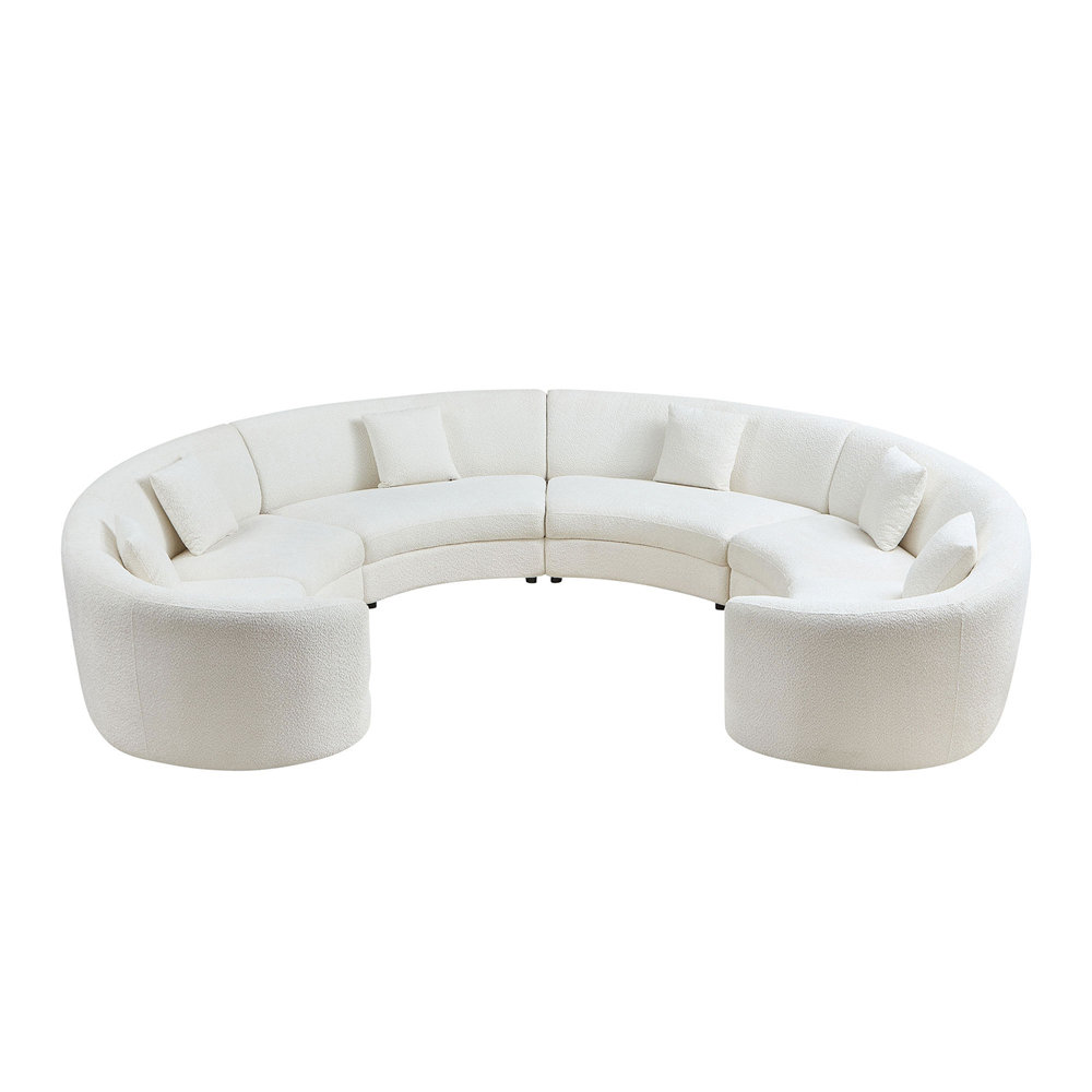 Corrigan Studio® Contemporary Symmetrical Circle Sectional Sofa, Free ...