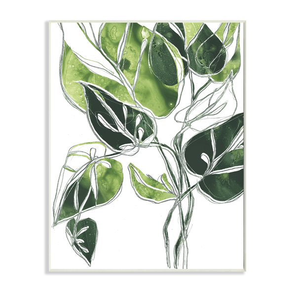 Bayou Breeze Intricate Palm Vines Unique Green Leaves | Wayfair