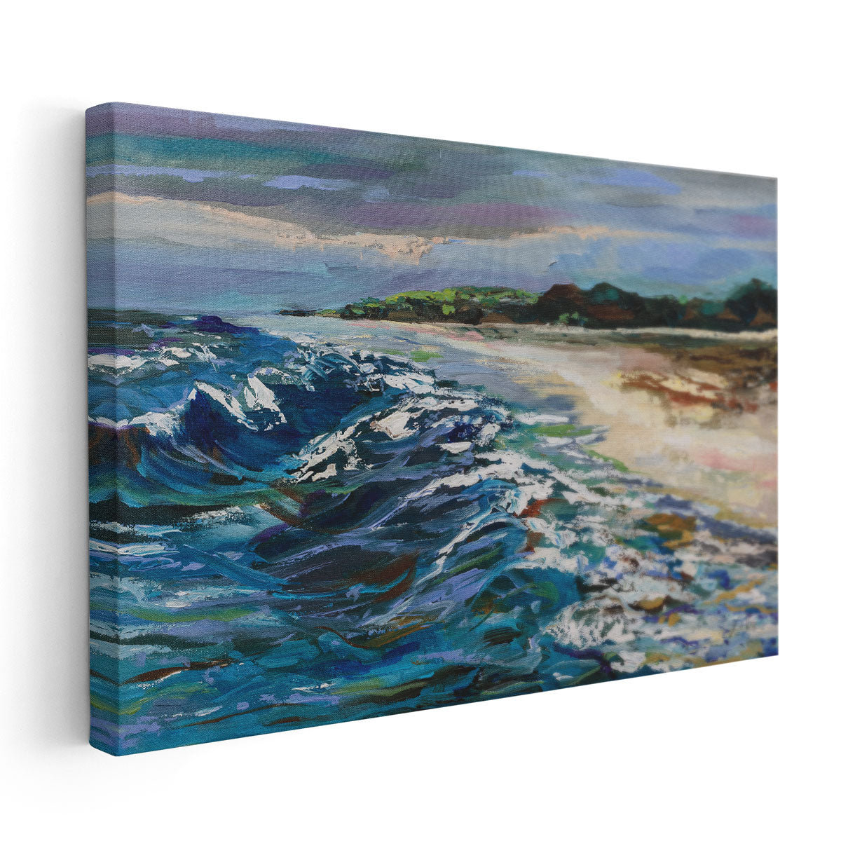 Highland Dunes Rough Surf - Canvas Print Wall Art | Wayfair