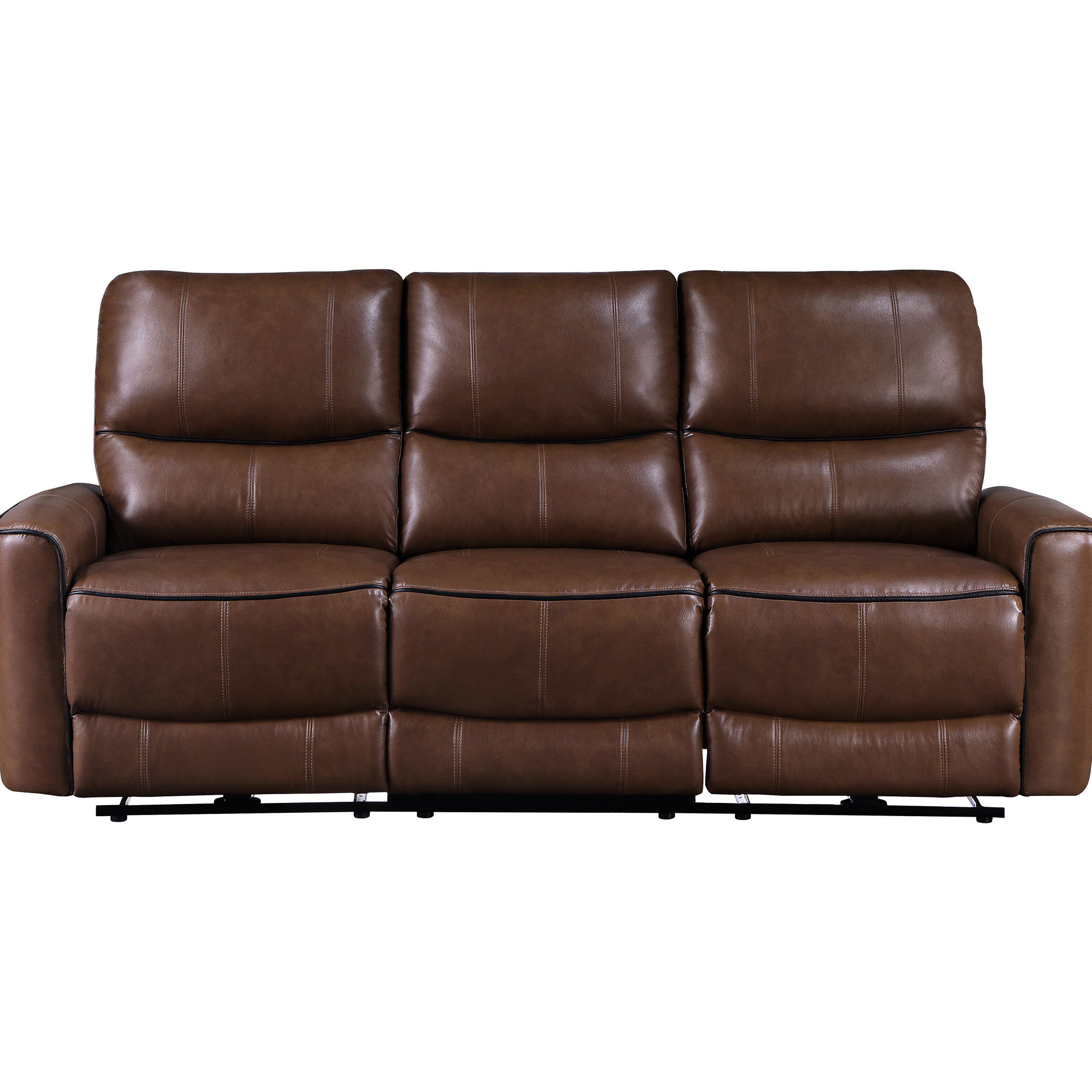 Latitude Run® Grey Upholstered 3 - Seat Power Reclining With Soft , A ...