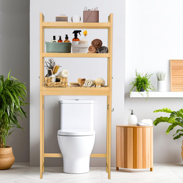 Latitude Run® Ladonya Solid Wood Freestanding Bathroom Shelves ...