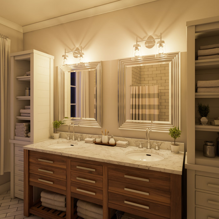 Wade Logan® Kaylin 2 - Light Dimmable Vanity Light & Reviews | Wayfair