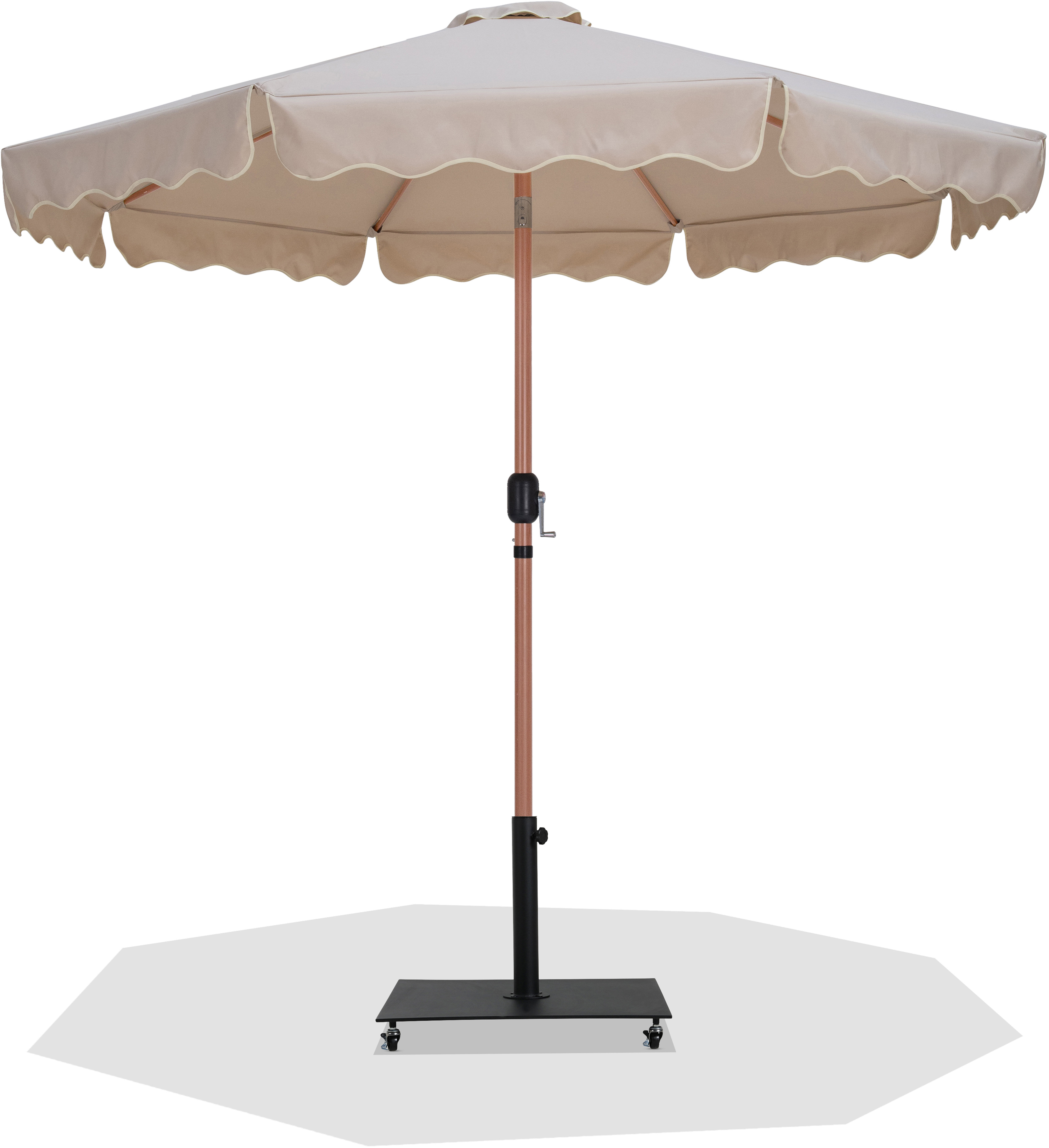 Arlmont & Co. Chavonte Fabric With Piping / Aluminum Patio Umbrella ...