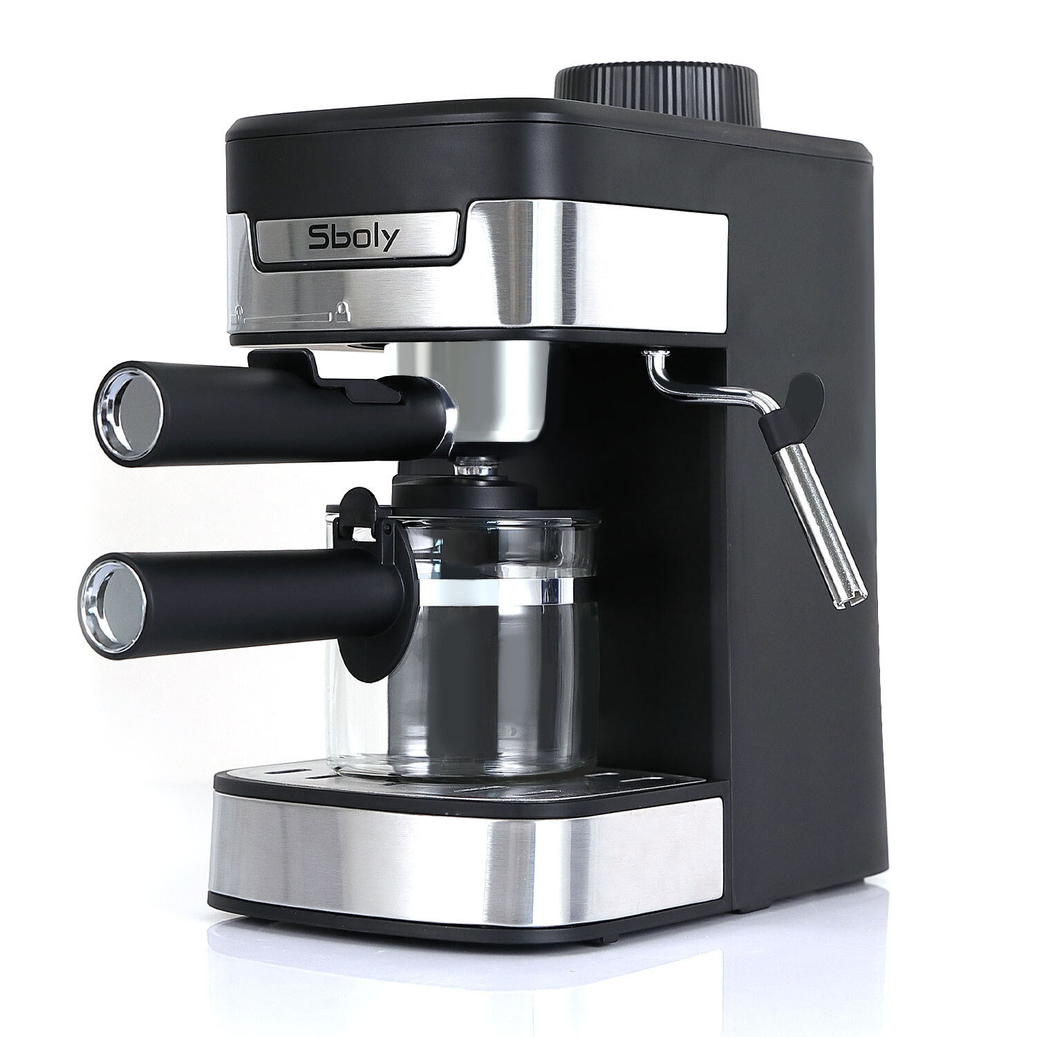 Sboly Steam Espresso Machine with Milk Frother , New 1-4 Cup Expresso ...