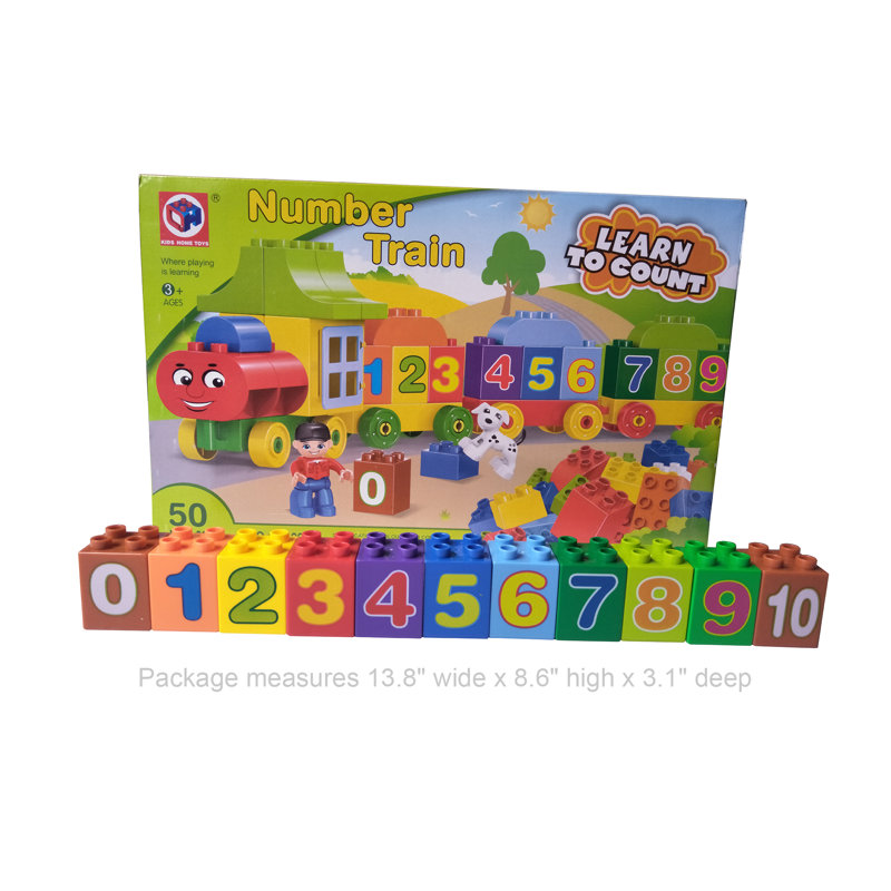 FixtureDisplays 50-Piece Number Train My First Number Train Preschool ...