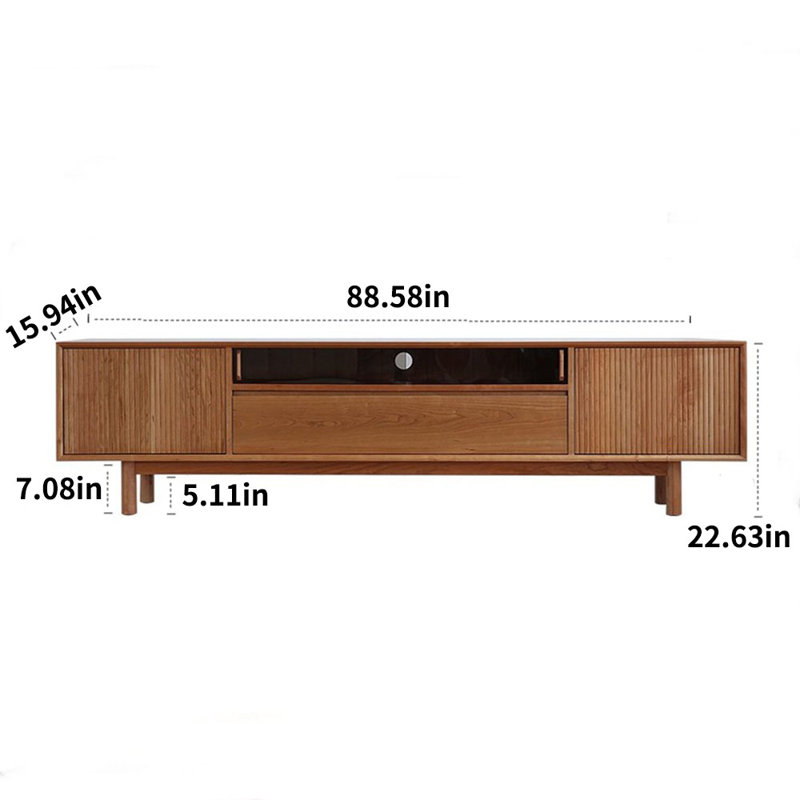 jessica Solid Wood TV Stand for TVs up to 88" | Wayfair