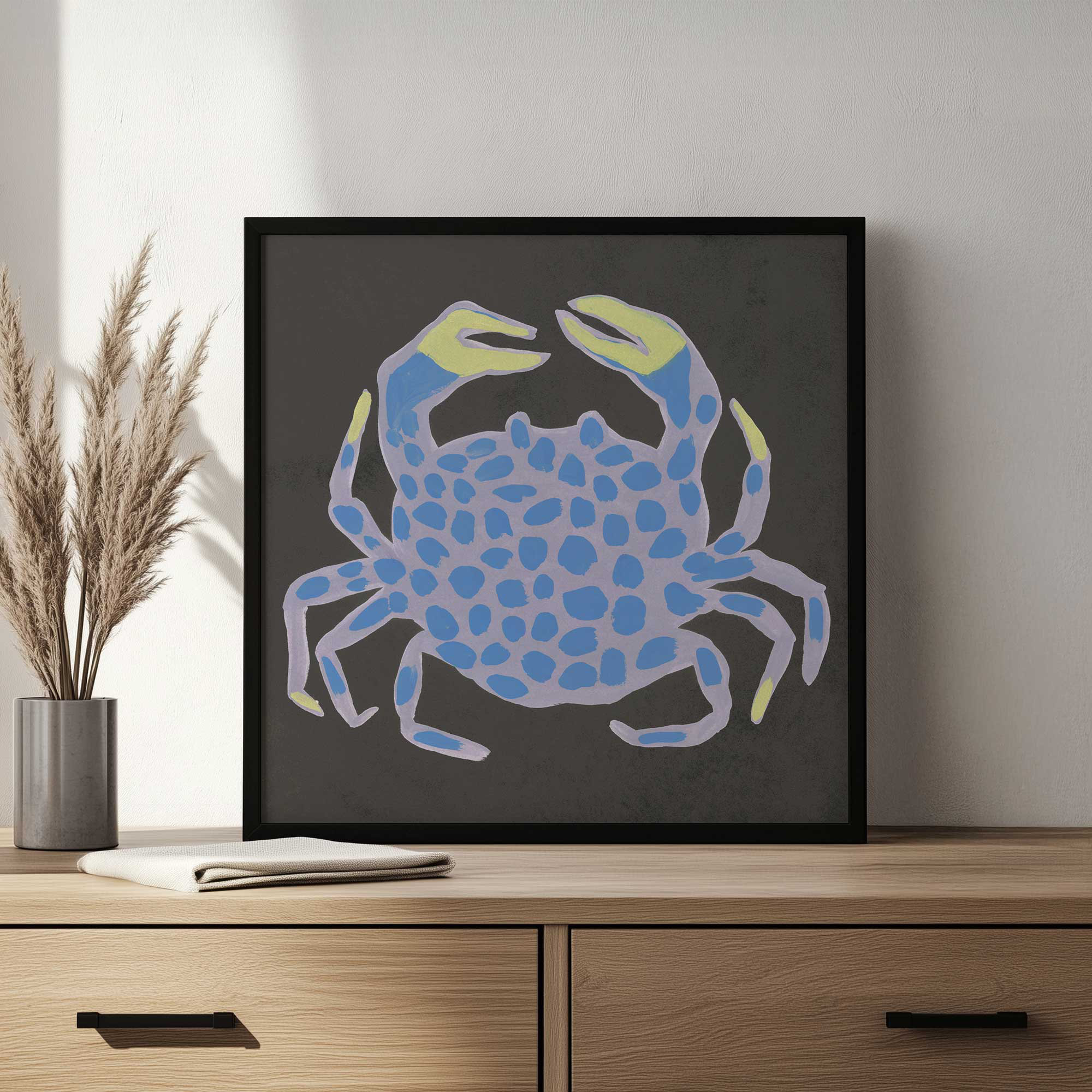 Highland Dunes Party Crab II by June Erica Vess Art Print | Wayfair