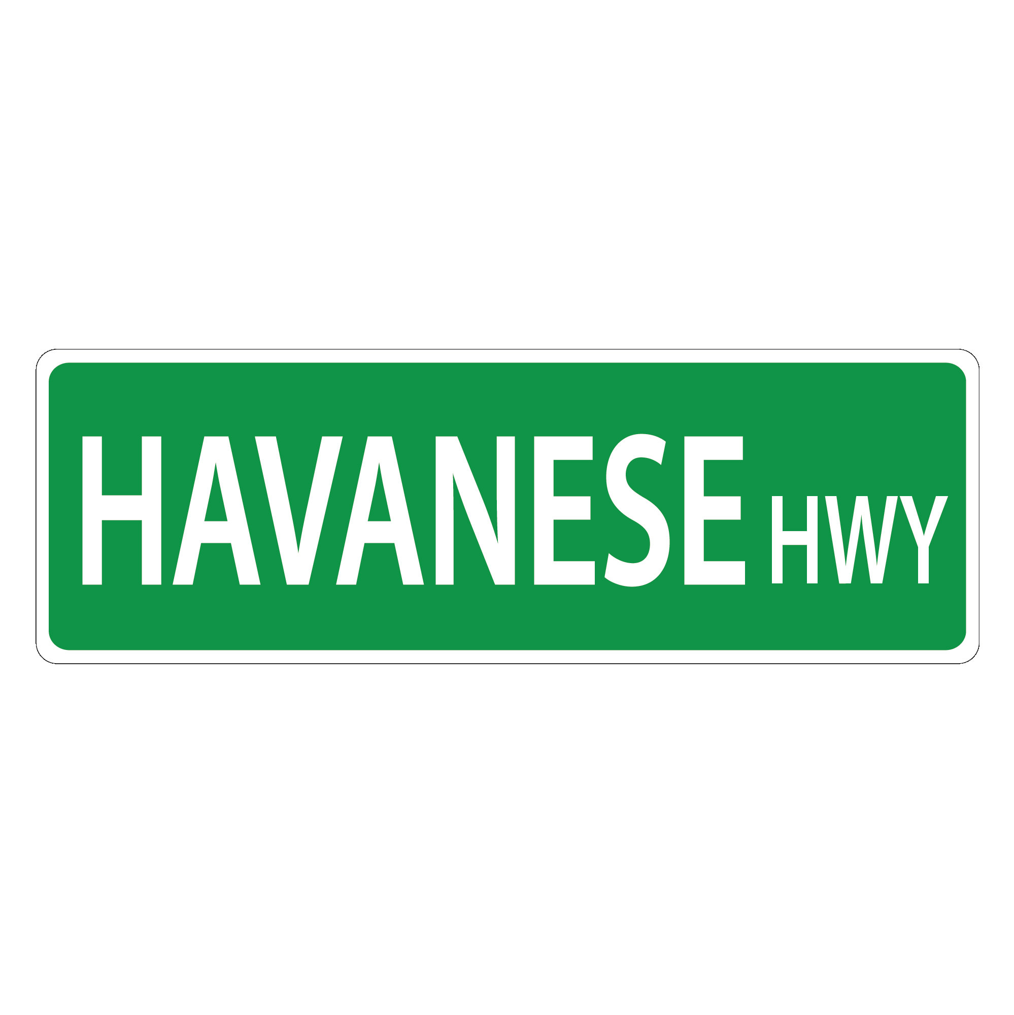 Imagine This Company Havanese Hanging Street Sign | Wayfair