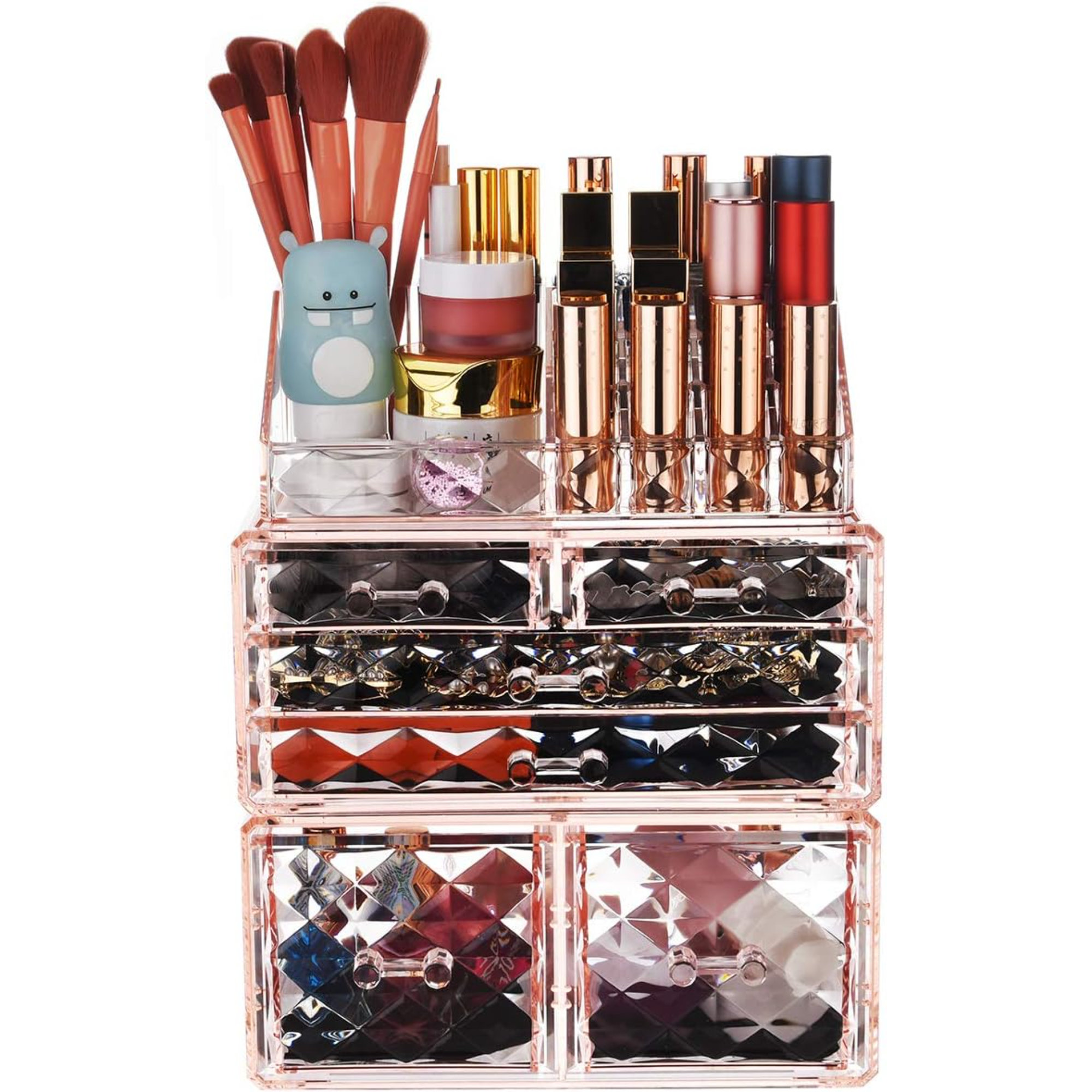 Ivy Bronx Makeup Organizer Acrylic Cosmetic Storage Drawers And ...