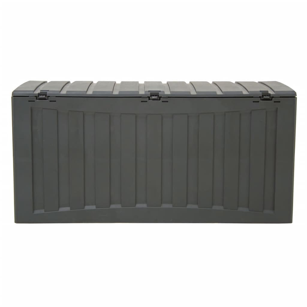 vidaXL Storage Box Black Polypropylene Large Storage Box Rectangular ...