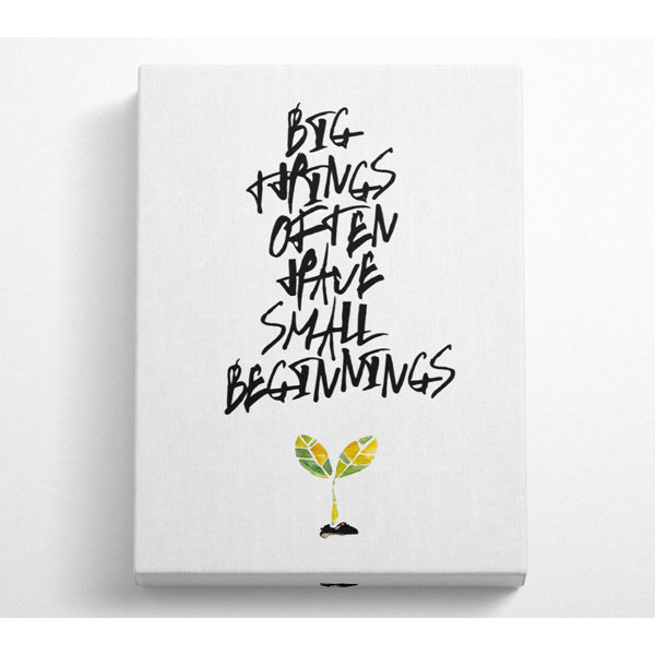 Happy Larry Small Beginnings Canvas Watercolour | Wayfair.co.uk