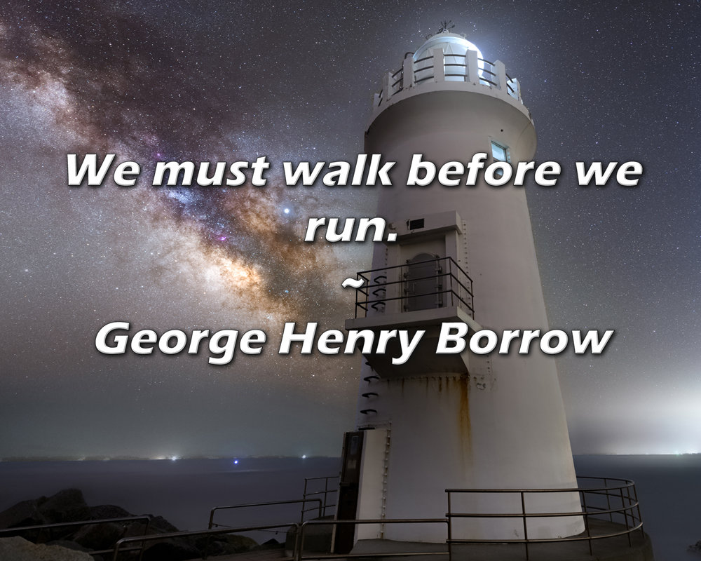 Trinx George Henry Borrow Quote: We must walk before we run. | Wayfair