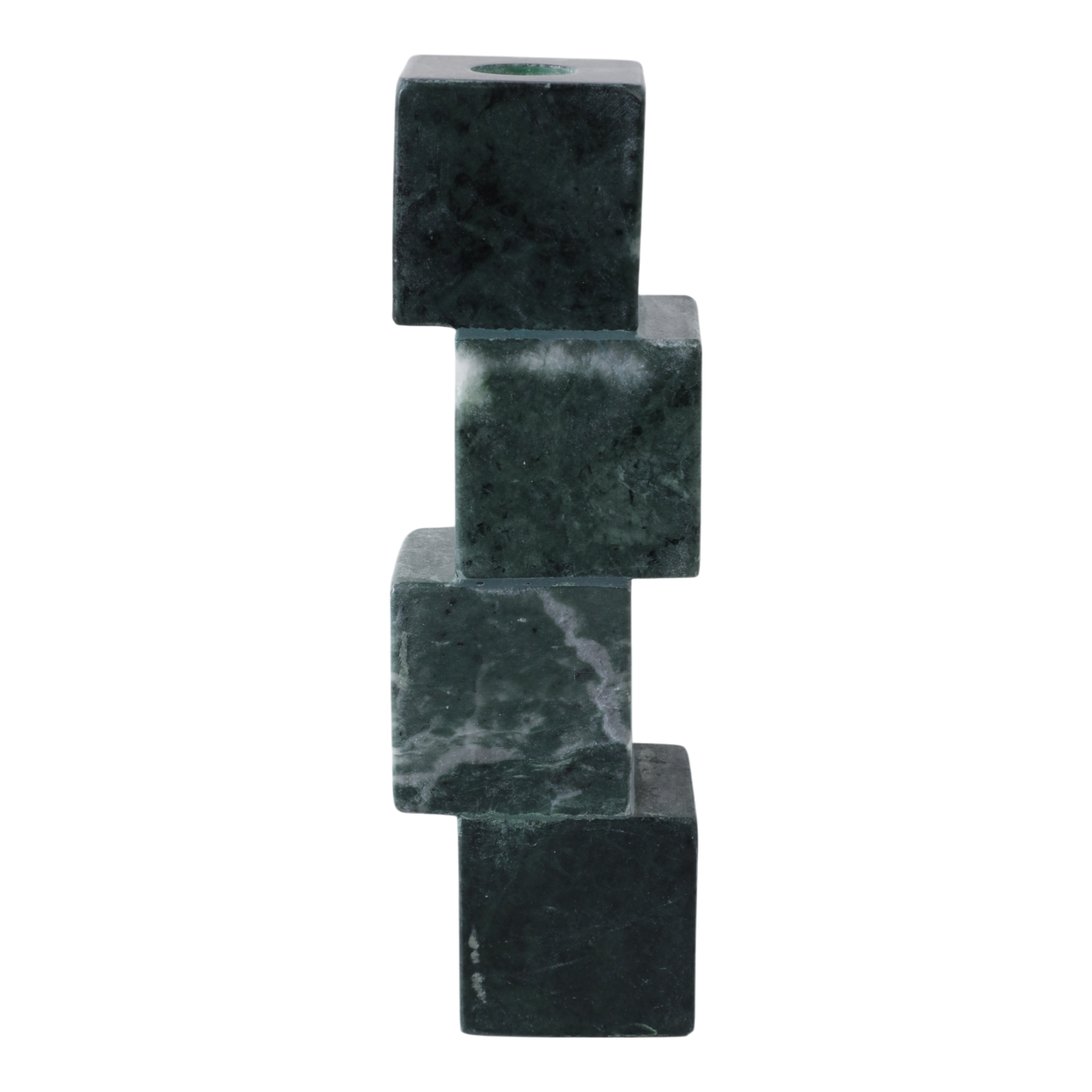 Wrought Studio™ Stacked Cube Marble Taper Holder | Wayfair