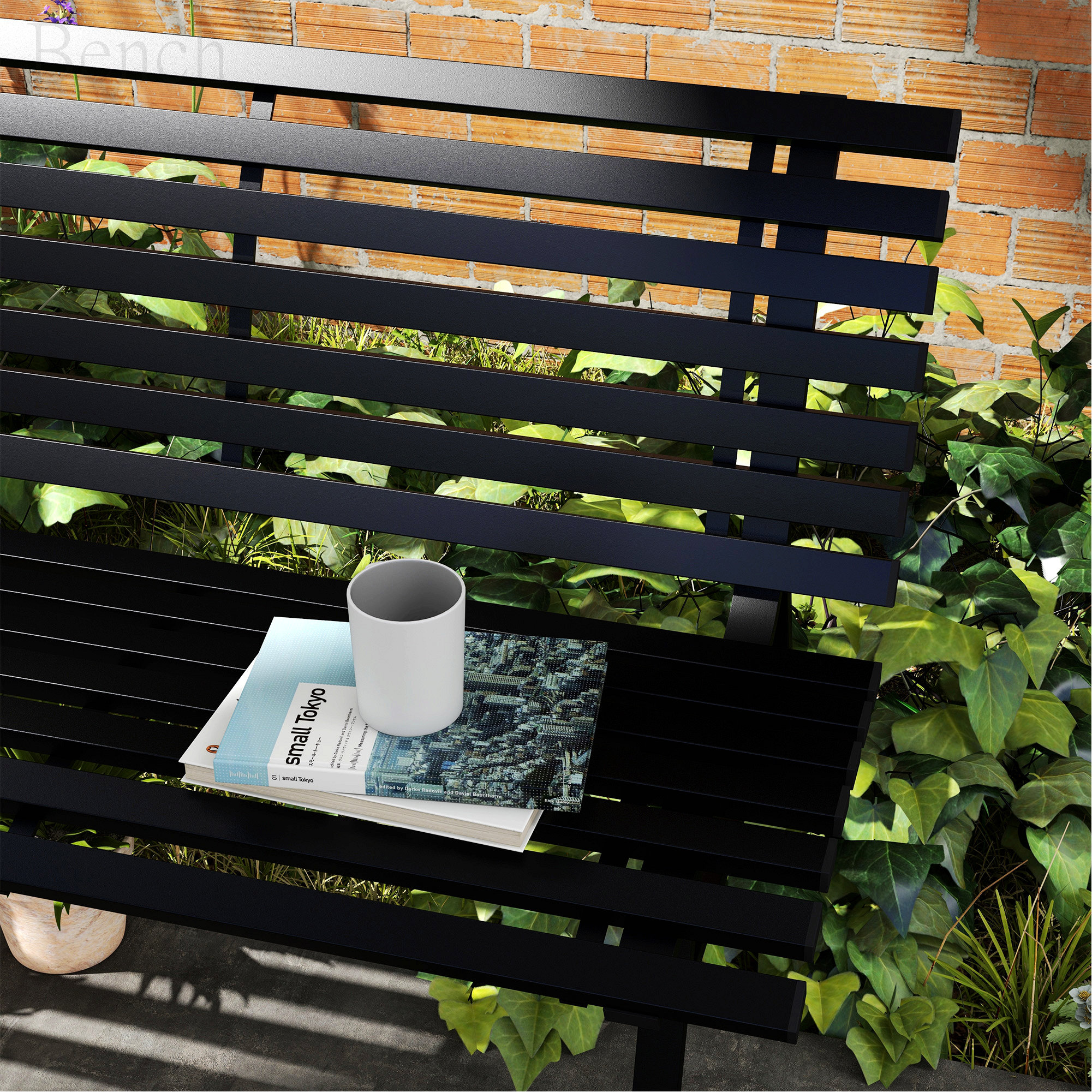 Lark Manor™ Bench Garden Bench, Outdoor Patio Bench With Slatted Seat ...