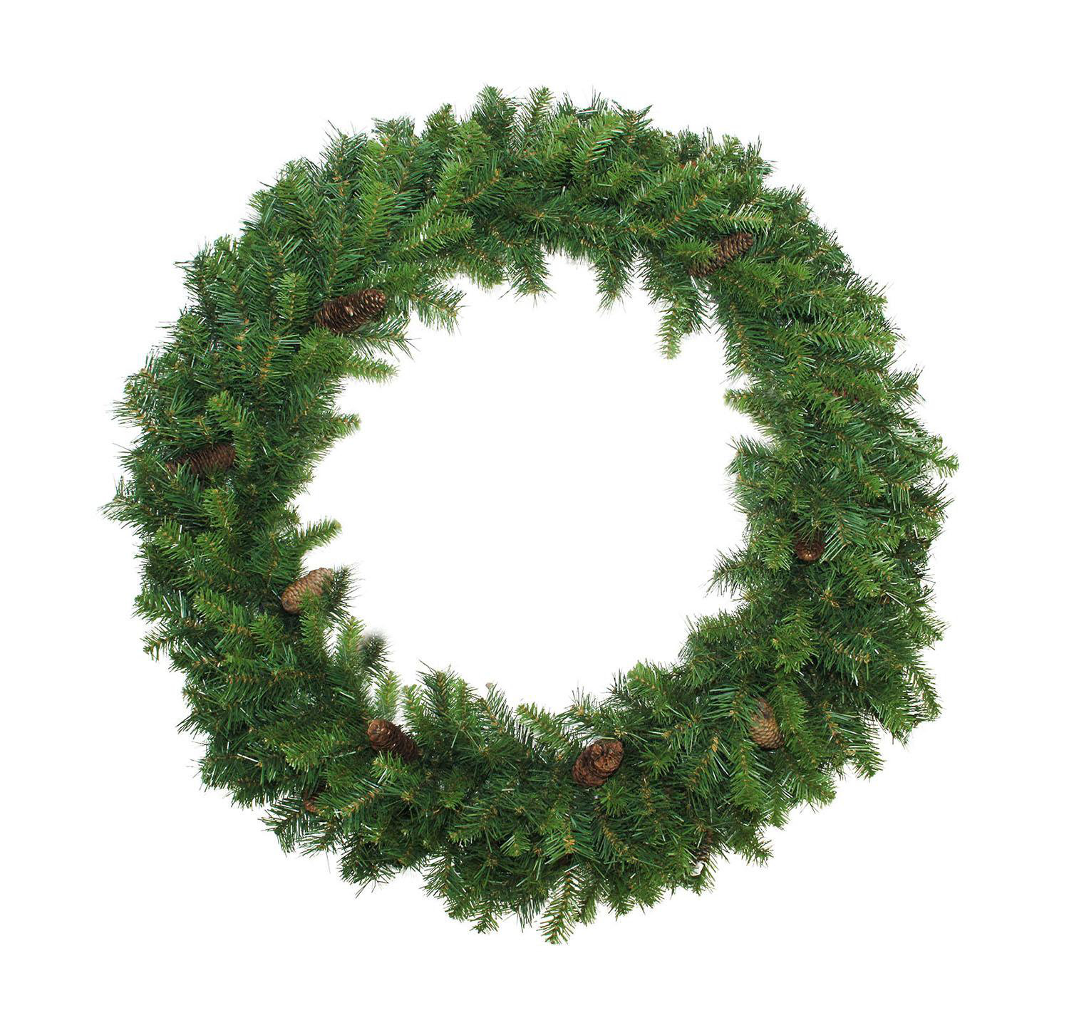 Northlight Seasonal Green and Brown Pine Artificial Christmas Wreath ...