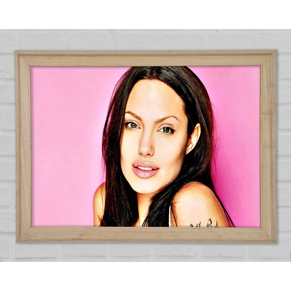 Ebern Designs Angelina Jolie Pink - Single Picture Frame Art Prints ...