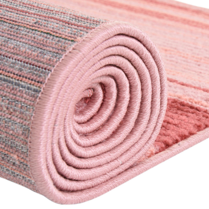 Laurel Foundry Modern Farmhouse Osteen Performance Rusty Pink Rose Rug ...